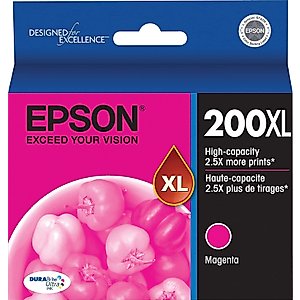 EPSON 200 DURABrite Ultra Ink High Capacity Magenta Cartridge (T200XL320-S) Works with WorkForce WF-2520, WF-2530, WF-2540, Expression XP-200, XP-300, XP-310, XP-400, XP-410