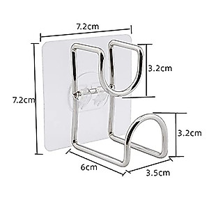 ALINNA Adhesive Hooks, Heavy Duty Washbasin Hook Stainless Steel Robe Towel Hook for Hanging Washbasin Bathroom Kitchen(2 Pack)