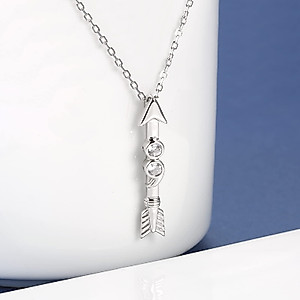 I am enough Semicolon Necklace 925 Sterling Silver Inspirational Arrow Pendant Mental Health Jewelry for Women