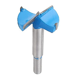 Qjaiune 1-1/16 Inch / 27mm Forstner Drill Bit, 1.0625 Inch Boring Bit Cutter Tungsten Carbide Wood Hole Saw Auger Opener, Woodworking Hole Opener Hinge Hole Cutter for Wood, Plastic, Plywood