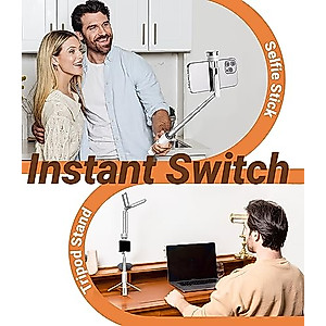 KraftGeek 33" Selfie Stick Tripod with Remote, iPhone and Android Extendable Phone Tripod, 1/4" Screw Mount for Cell Phone, Light, Camera, Anti-Shake Premium Portable Travel Phone Tripod Stand