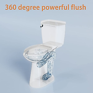 SUPERFLO 21" High Toilets Tall Elongated Toilet, S-trap & 12" Rough in Toilet, Bathroom Toilet Bowl & Single Flush Tank for Seniors, Disabled & Tall Person