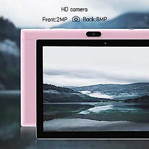 Tablets 10 inch Tablet Android, 64GB ROM & 512GB Expand, 2+8MP Dual Camera, WiFi, Bluetooth, 1280x800 IPS Touch Screen Computer Tablet PC, 6000mAh Battery, Google GMS Certified Tablet, Pink