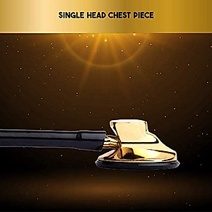 Premium Gold Plated Stethoscope for Doctors & Students - (Single Head)