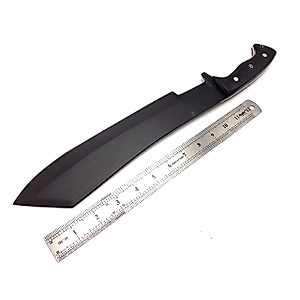 Nooraki MK-353 Handmade Fixed Blade Machete Knife, Multi Use Axe Machete Knife, Camping Knife, Hunting Knife, Bushcraft Knife, Full Tang Handle 17 inches with Hand Stitched Leather Sheath
