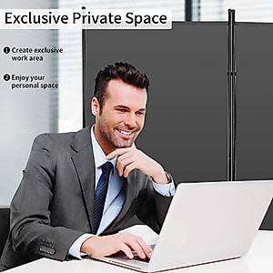 Room Divider 3 Panel Folding Privacy Screen 5.9FT Partition Room Separators with Metal Frame Portable Freestanding Room Dividers Indoor Wall Dividers for Studio Office, Dining Room, Grey