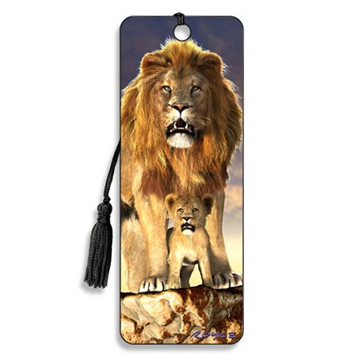 3D Lion Bookmark Featuring The Artwork of Royce B Mcclure- by Artgame