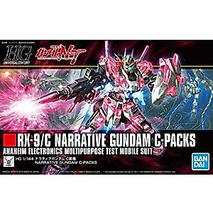 Bandai Hobby HGUC #222 Narrative Gundam C Pack Gundam NT 1/144, White/Red, Model:BAS5056760