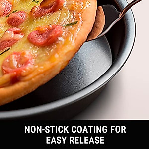 Morfakit Baking Pans Set, 25 PCS Complete Cake Baking Set with Baking Sheets, Cake Pan, Loaf Pan, Muffin Pan, Pizza Pan, Cake Baking Supplies for Beginner Kids Adults, Black