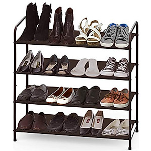 Simple Houseware 4-Tier + 3-Tier Shoe Rack Storage Organizer, Bronze
