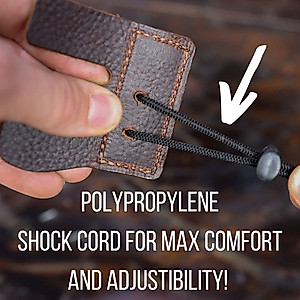 Shatterproof Archery Split Finger Archery Shooting Tab | Real Leather | Made in USA (Right Hand Chrome Tan)