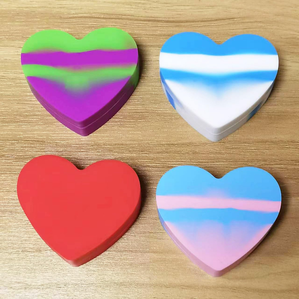 vitakiwi 17ml Heart Black Silicone Concentrate Containers Non-stick Food Storage Jars Multi-use