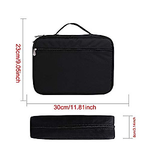 BOMKEE Pencil Case for Adults 220 Slots Pencase Colored Pencils Gel Pen Organizer Bag with Zipper for Student Artist Handy Glitter Gel Pens, Refills, Waterproof Coloring Holder Pencils Case(Black)