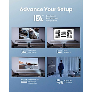 Anker Nebula Cosmos Laser 4K Projector, Android TV 10.0 with 7000+ Apps, Autofocus, Auto Keystone Correction, Screen Fit, Home Theater Image Quality (Renewed)