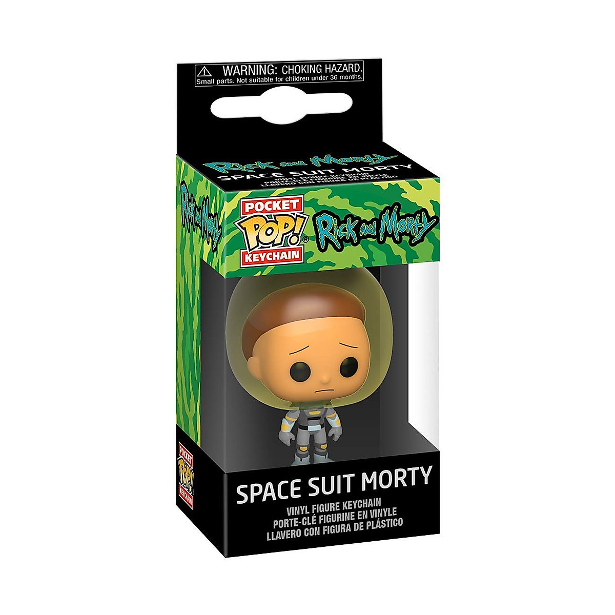 Funko Pop! Keychain: Rick and Morty - Morty with Space Suit, Multicolor, 3 inches