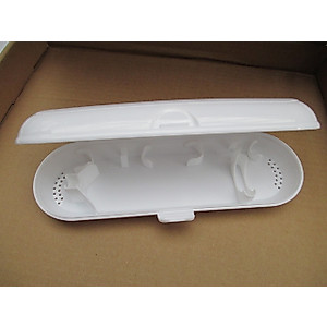 USonline911 Replacement Plastic Travel Case Protector Case for Br aun Oral-B Select Model Toothbrushes (White, Medium)