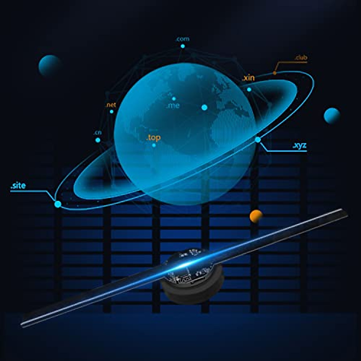 3D Hologram Fan Naked Eye LED Advertising Display Fan with 700 Video Library, 720P Hi-Resolution Holographic Projector Fan is Best for Business,Store,Shop,Bar (16.5 inch)