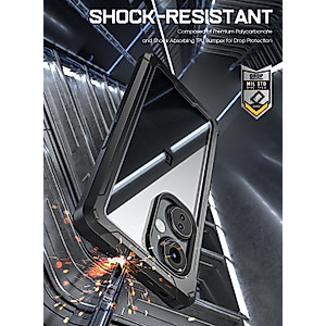 Poetic Guardian Case for OnePlus Nord N30 5G, [20FT Mil-Grade Drop Tested], Full Body Hybrid Shockproof Bumper Cover with Built-in Screen Protector, Black/Clear