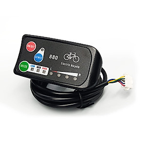 HUDAMZKY Electric Bicycle Display 36V 48V,KT LED-880 E Bike Display Matches Controller for Ebike Accessories (LED880 SM Plug)