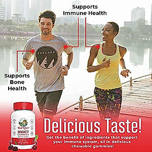 Stress Relief Vita-Beans for Adults & 5-in-1 Immunity Gummies Cherry Bundle by MaryRuth's | Magnesium Citrate & L-Theanine | Natural Calm, Relaxation, Stress and Mood Support | Immune Support