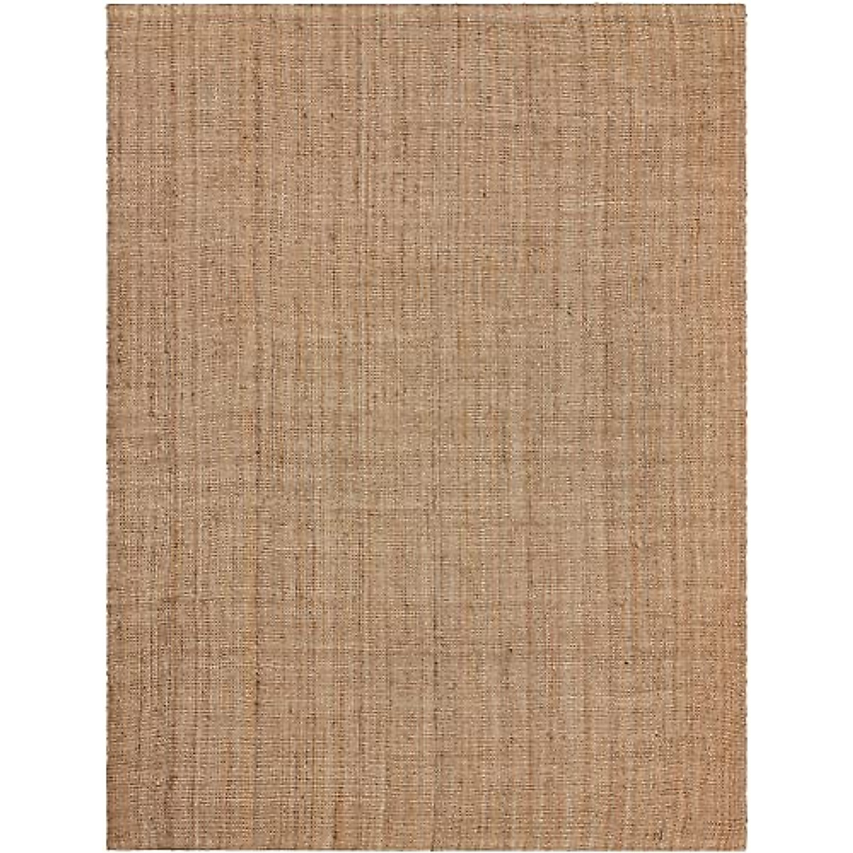 Well Woven Lani Boucle Hand-Woven Jute Farmhouse Solid Pattern Natural Chuncky-Textured 8' x 10' Area Rug