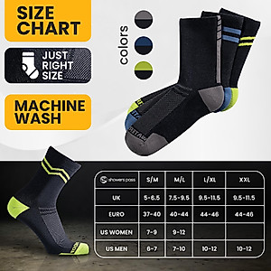 Showers Pass Crosspoint Waterproof Socks - Breathable & Water Resistance Horizon Socks - Essential For Men & Women - Gear For Any Outdoor Work Activities