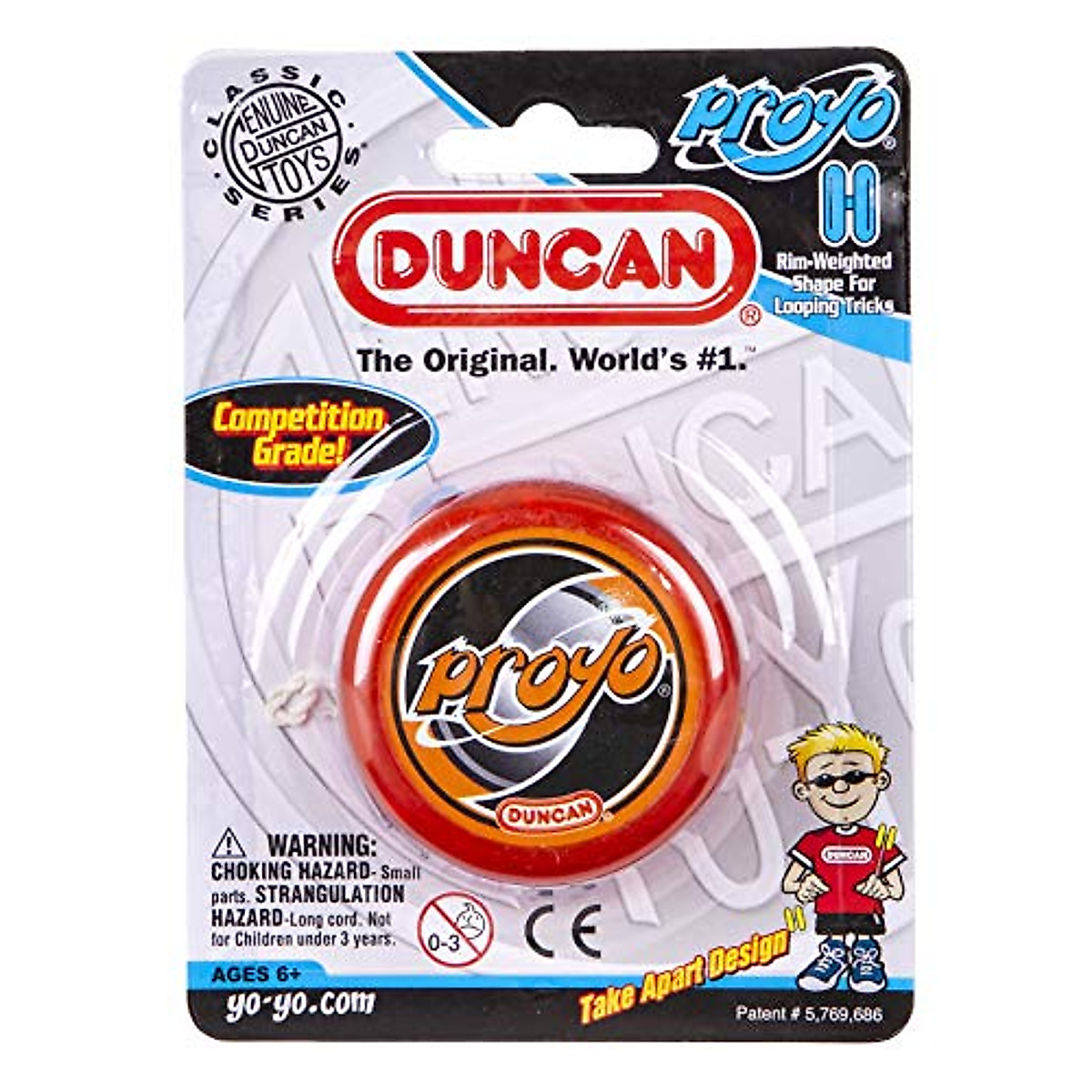 Duncan Toys ProYo Looper Yo-Yo, Beginner Yo-Yo with String, Wooden Axle and Plastic Body, Mystery Color