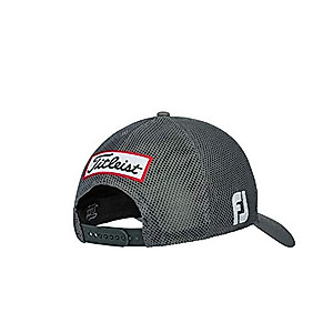 Titleist Men's Tour Performance Mesh Golf Hat, Charcoal/White