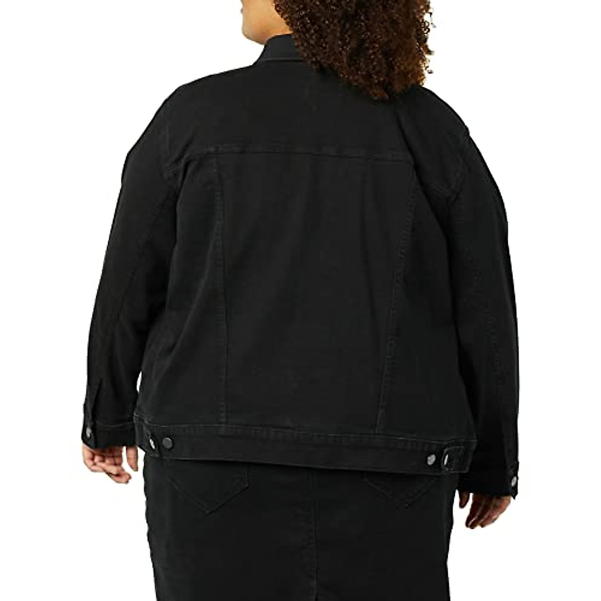Amazon Essentials Women's Jean Jacket (Available in Plus Size), Black Wash, X-Large