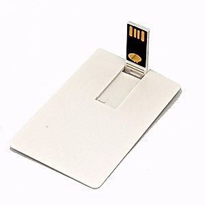 Credit Card USB Flash Drive Blank DIY Memory Stick Wholesale Bulk Pack 5 (128GB, White)