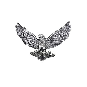 Handcrafted Nautical Decor Rustic Silver Cast Iron Flying Eagle Decorative Metal Talons Wall Hooks 6"