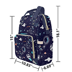 XOZOTY Nebula Outer Space Diaper Bag Nappy Bag Nursing Baby Bags Mommy Backpack Casual Travel Bag for Mom Girl Gifts