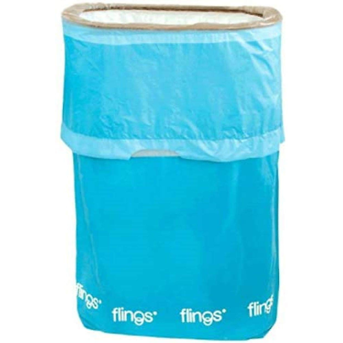 Amscan Flings Pop-Up Trash Bin- 13 Gallons | Caribbean Blue | 1 Pc.