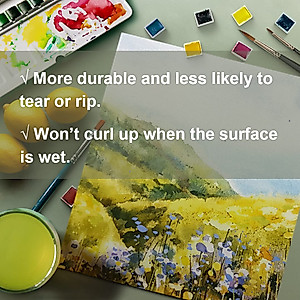 PHOENIX Watercolor Canvas Panels 8x10 Inch, 12 Pack - 8 Oz Triple Primed 100% Cotton Acid Free Canvases for Painting, Blank Flat Canvas Boards for Watercolor, Acrylic, Gouache & Tempera Painting