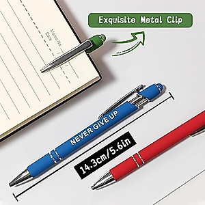 YOXMJDB Stylus Pens, 6 Pack Multicolor Inspirational Motivational Pens, 1.0mm Medium Point Stylus Pens, Cute Pens Nurse Gifts Office Supplies for Women (6 Pcs Multicolor, Motivational)