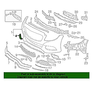 Trimla Front Tow Cover for 14-17 Mercedes Benz C-Class W205 AMG Line Fit C180 C200 C220 C250 C260 C280 C300 C320 C350 2014 2015 2016 2017 Bumper Hook Eye Cap 2058850724