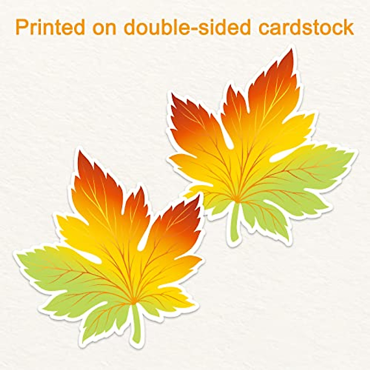 45 Pcs Happy Fall Autumn Leaves Cut Outs for Fall Thanksgiving Classroom Bulletin Board Decoration