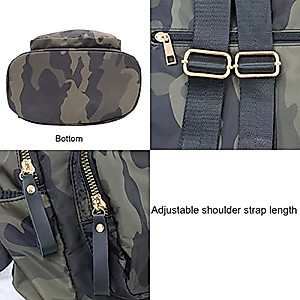 Women Nylon Backpack Anti-theft Fashion Casual Lightweight Travel Shoulder Bag Waterproof Bag (Camo)