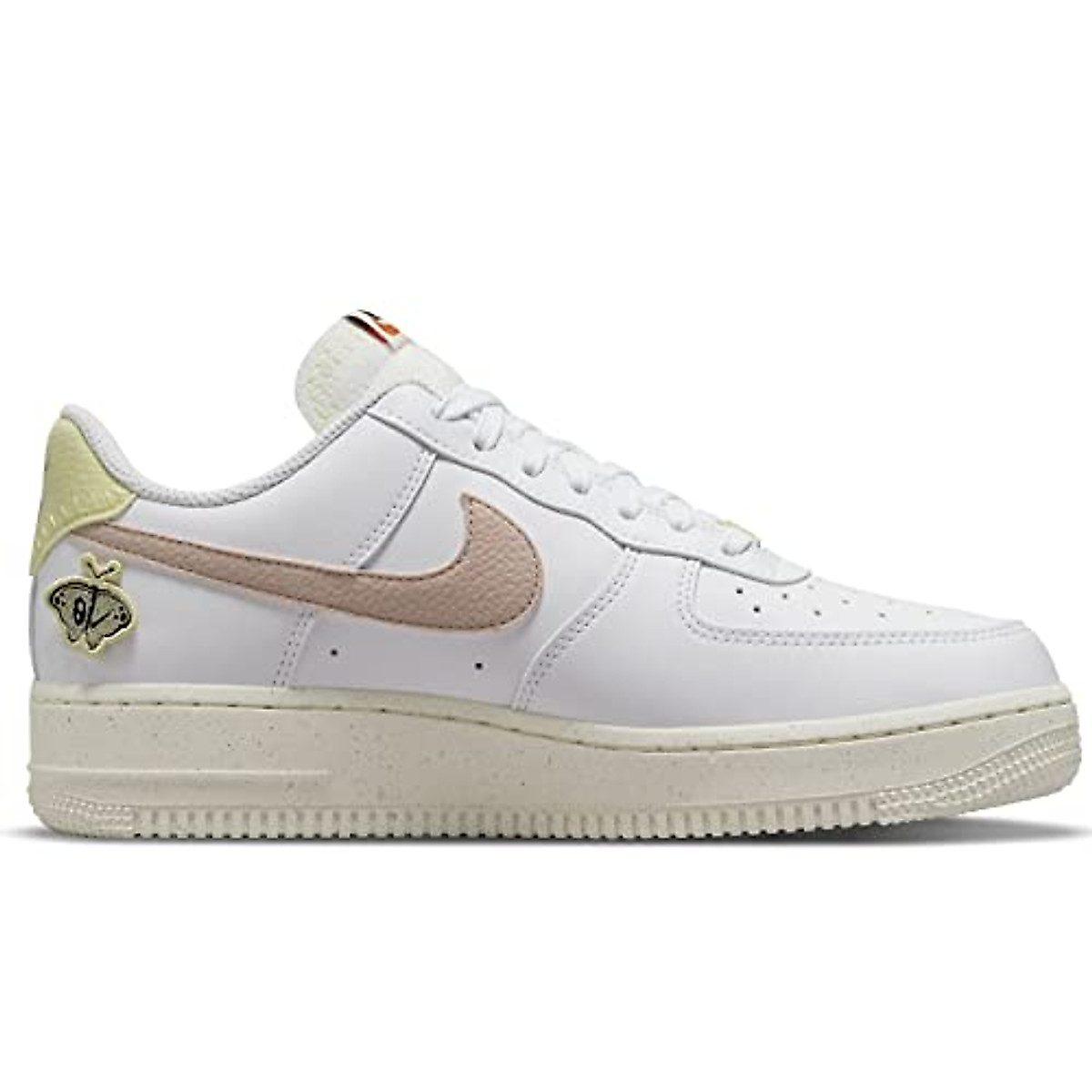Nike Women's AIR Force 1 '07 Next Nature Shoes, White/Boarder Blue/Citron Tint/Pink Oxford, 8