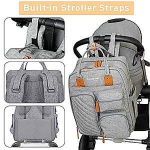 Pomelo Best Changing Backpack Diaper Bag Backpack, Multifunction Travel Baby Bag for Newborn Baby Gifts