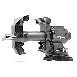 WEN Multi-Purpose Bench Vise, 5-Inch, Cast Iron with Swivel Base (MPV502)