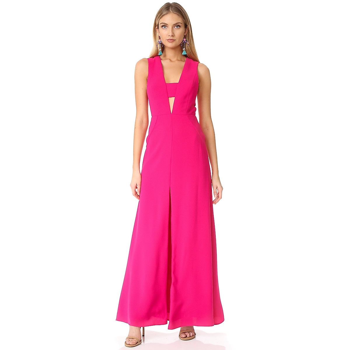 Jill Jill Stuart Women's Cut Out Front Gown, Rose Blossom, 8