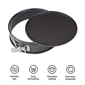 OMBX 4 Inch Cake Pan, Non-Stick Cheesecake Pan, Cake Pan, Springform Pan, Removable Bottom Cake Pan - Black