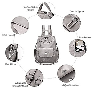 Konelia PU Leather Backpack Purse for Women Fashion Multipurpose Design Handbag Ladies Shoulder Bags Travel Backpack Brown