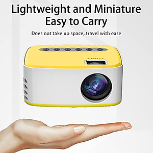 Portable Mini Projector, HD 1080P WiFi USB Bluetooth Wireless Cinema Projector,Built in Speakers,Kids Cartoon Home Theater Beamer,for USB/Mobile Hard Disk/Phone,for Outdoor Movie Video Projector(US)