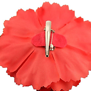 HC-01 Floral Fall Peony Flower Hair Clip Flamenco Dancer Pin up Flower Brooch (Fuchsia)