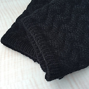 Loritta Womens Boot Socks Winter Warm Crochet Knitted Boot Cuffs Topper Socks Short Leg Warmers Gifts,A-style 01(4 pairs)