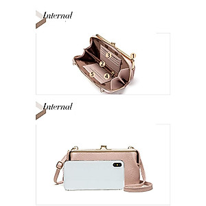 Korean fashion one-shoulder diagonal mobile phone bag multifunctional horizontal wallet (Color : Purple)