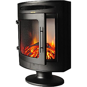 Cambridge 20 In. Free Standing Electric Fireplace, 1500W, with Realistic Log Display, and Adjustable Heater