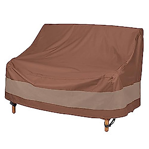 Duck Covers ULV623835 Ultimate 62 in. W Patio Loveseat Cover, x 38" D x 35" H, Mocha Cappuccino, Patio Furniture Covers